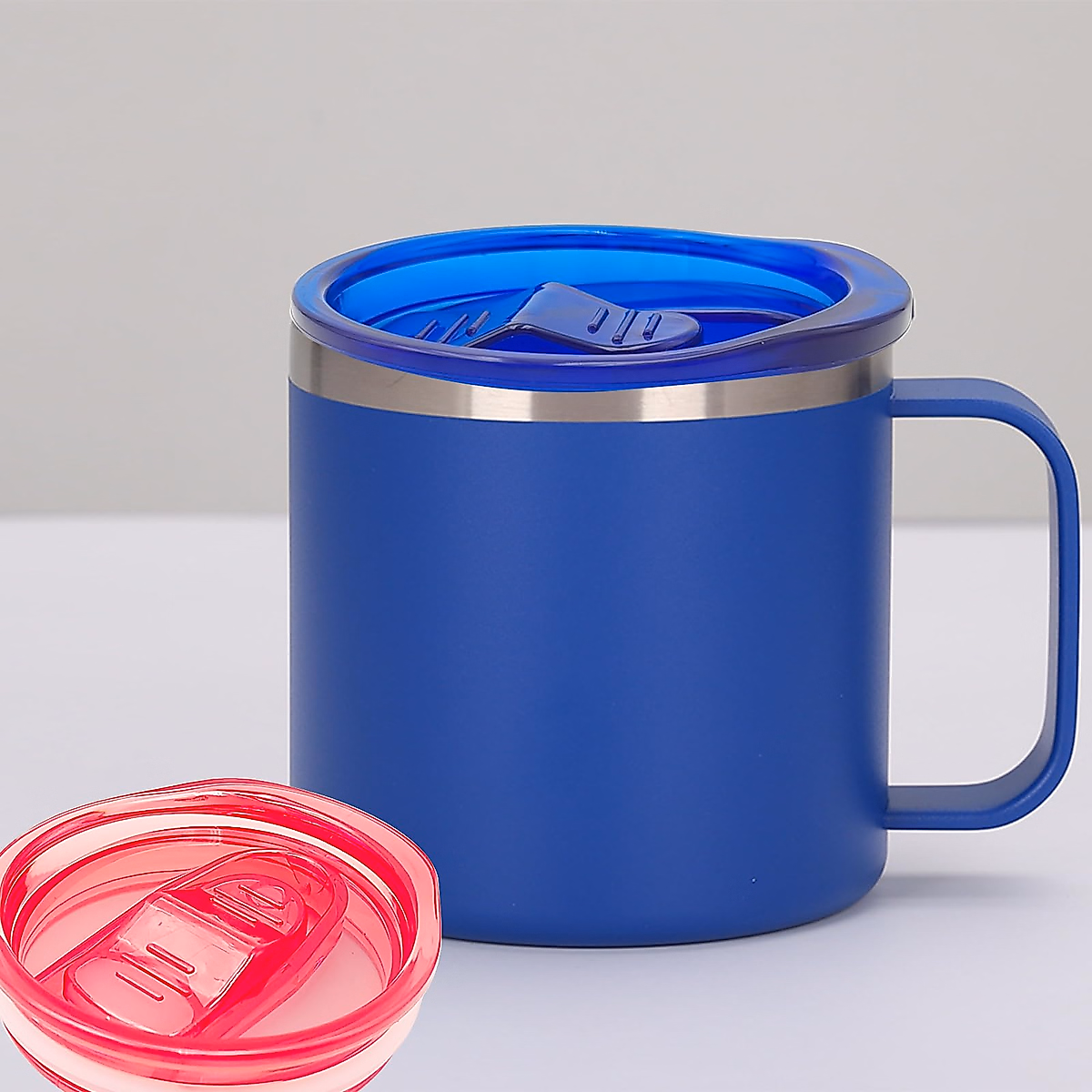 WOOPSOO 5 Pack 20 oz Skinny Replacement Lids Tumbler Replacement Lids Plastic Splash Resistant Lids Spill Proof Skinny Tumbler Lid Cup Covers for Mouth Tumbler Coffee Cooler Cup