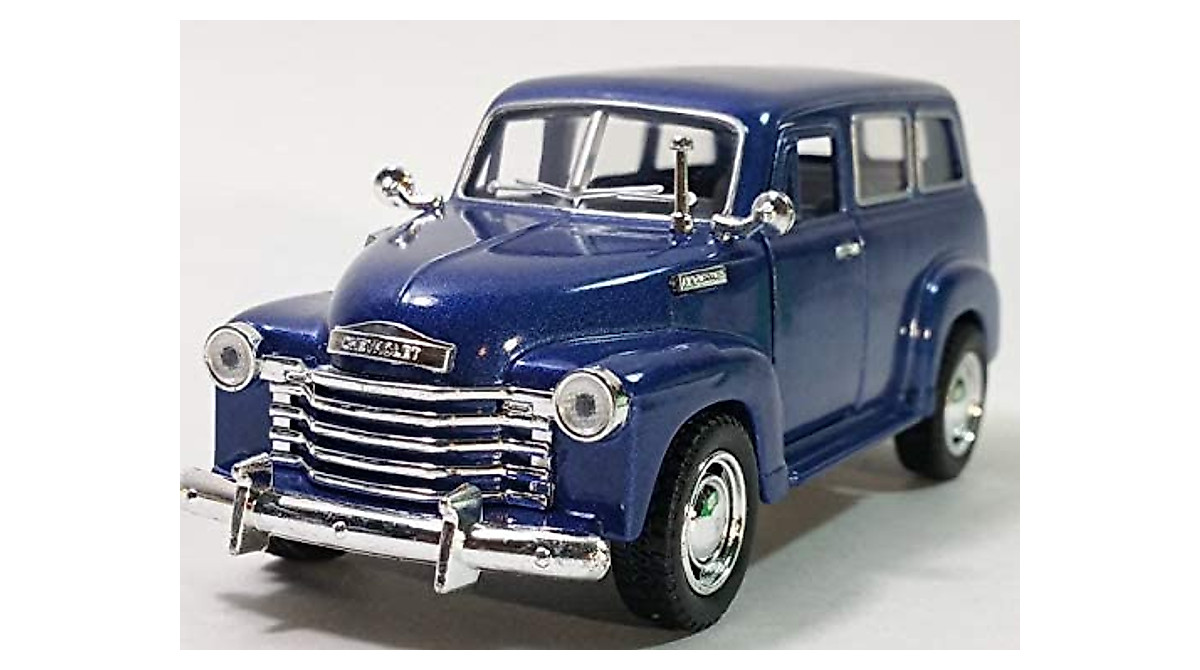 Kinsmart Chevy Suburban 1950 Navy Blue Diecast Car - Collectible Model