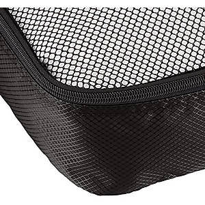 Amazon Basics 4 Piece Packing Travel Organizer Cubes Set - Medium, Black