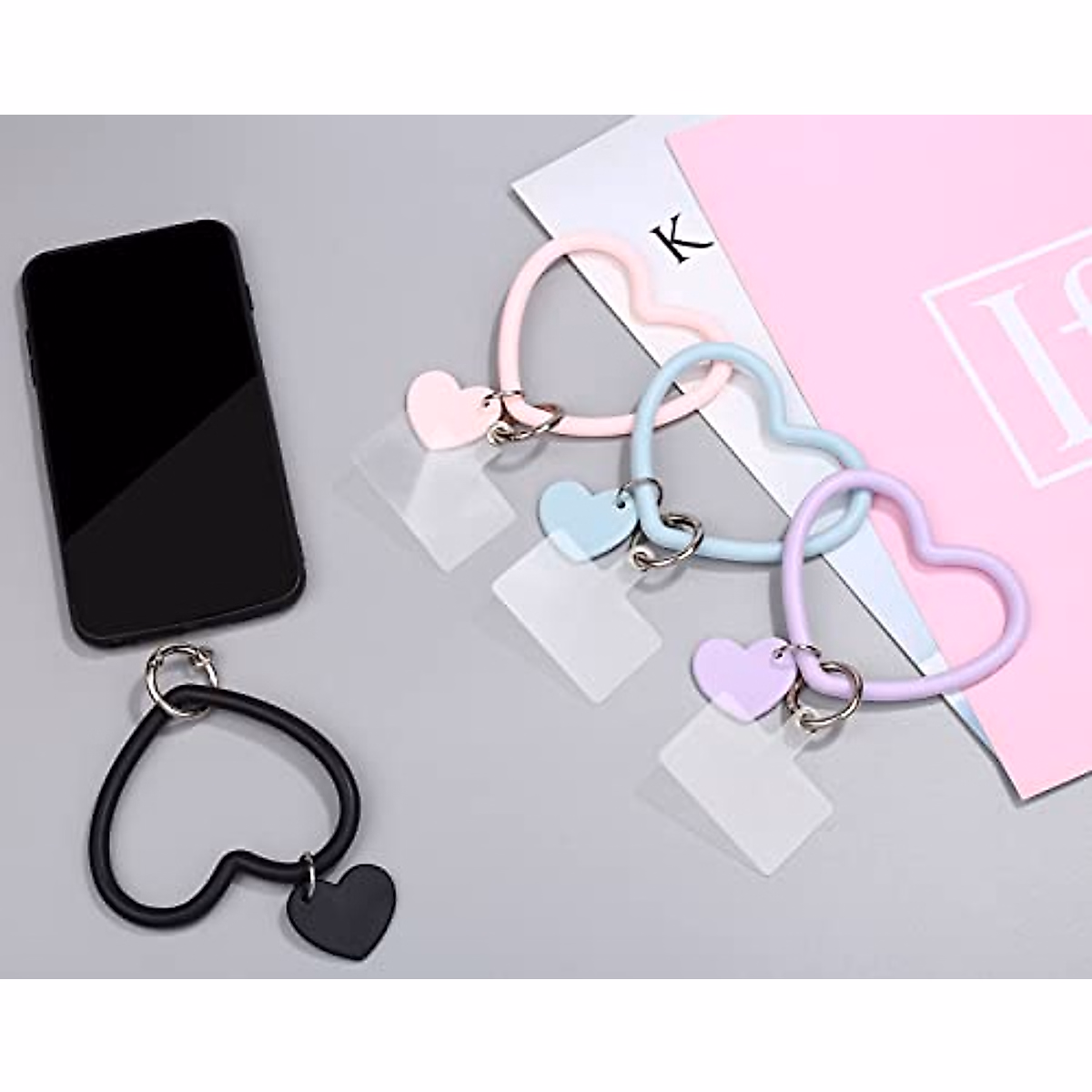 COOKOOKY Phone Lanyard Patch Wristlet Universal Cell Phone Wrist Lanyard and Phone Case Patch for Phone Case Patch Fit All Smartphones