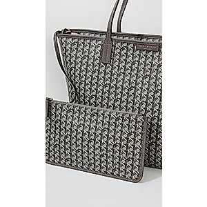 Tory Burch Women's Ever-Ready Tote, Zinc, Grey, Print, One Size