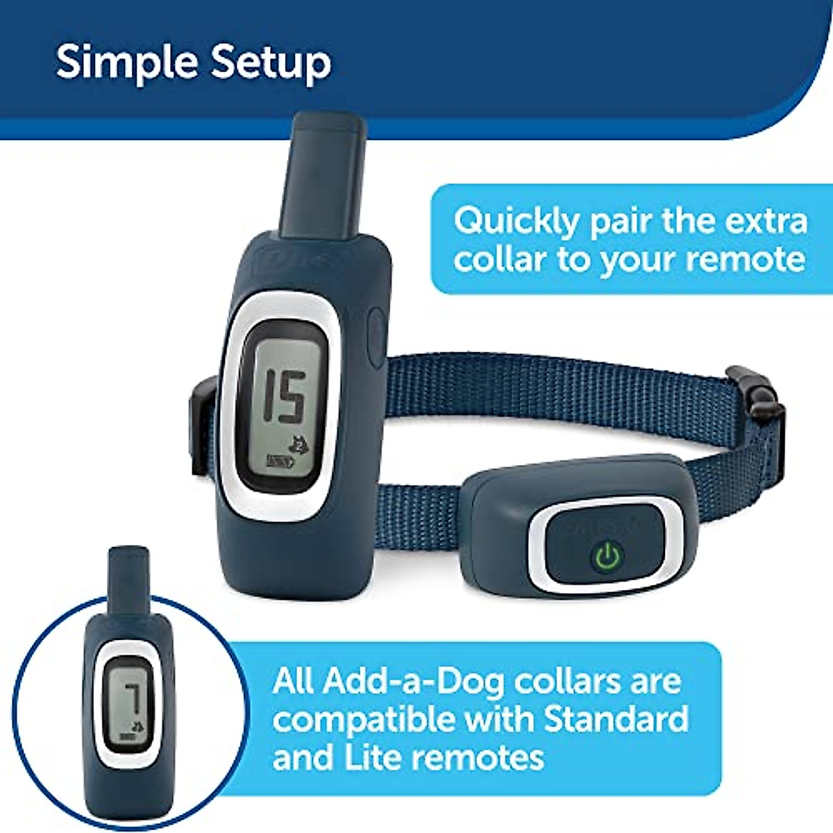 PetSafe Add-A-Dog Remote Training Collar – Perfect for Small, Medium and Large Dogs – Choose from Tone, Vibration, or 15 Levels of Static Stimulation – Waterproof and Durable – Rechargeable