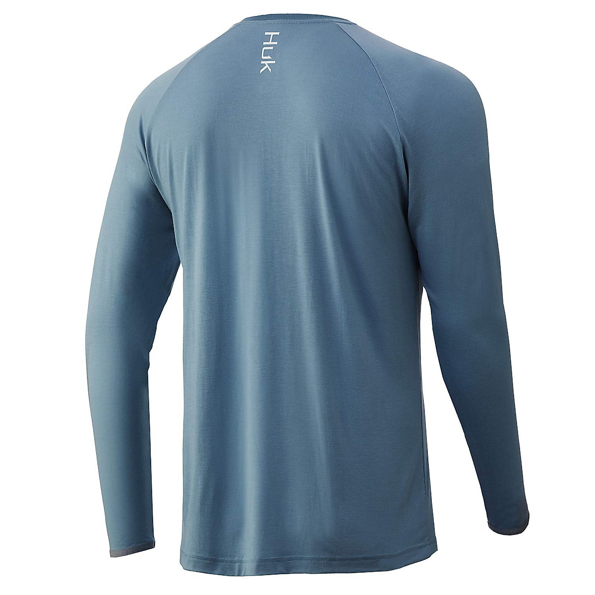 HUK Men's Standard Waypoint Long Sleeve Performance T-Shirt +50 UPF, Silver Blue, Small