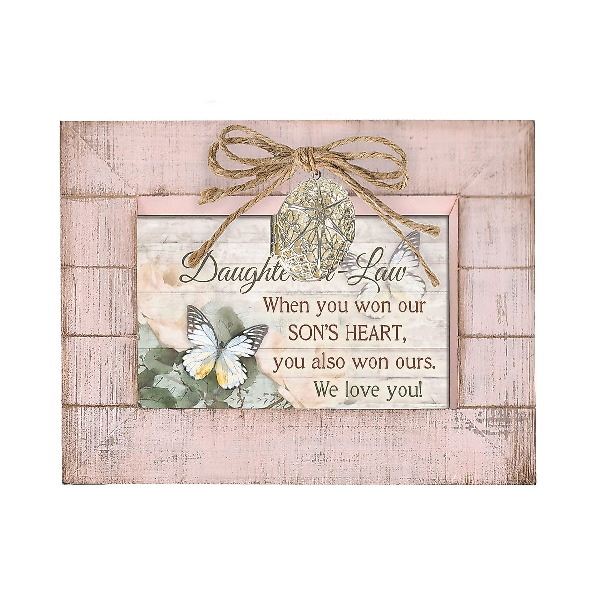 Cottage Garden Daughter in Law Love Blush Pink Distressed Locket Music Box Plays You Light Up My Life