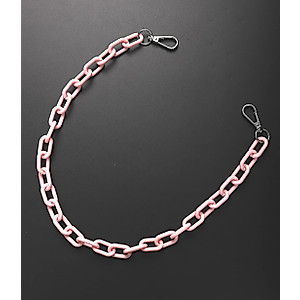 Sither Color Acrylic Jean Chains Wallet Chain Pocket Chain Belt Chains Keychain Hip Hop Punk Jean Pants Wallet Chains for Women and Men Gift on Halloween (pink)