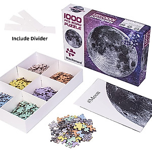 MaxRenard Game 1000 Pieces Jigsaw Puzzle Round Puzzle Toy The Moon