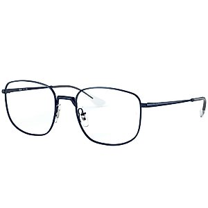 Ray-Ban Rx6457 Square Prescription Eyeglass Frames, Sand Blue/Demo Lens, 51 mm