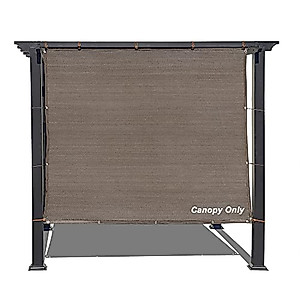 Alion Home Sun Shade Privacy Panel with Grommets and Hems on 4 Sides for Patio, Awning, Window, Pergola or Gazebo - Mocha Brown (12' x 12')