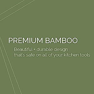 Laguna Bamboo Surf Board Bar Cutting Board Set, 23-inch by 7.5-inch - Earth Friendly Bamboo with Stylish Honey Stripe Design - by Island Bamboo (2 Pack)