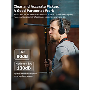 SYNCO XLR Shotgun Microphone, Shotgun Mic D2 Hyper Cardioid Directional Condenser Mic with XLR Connector, Video/Audio Recording for Camcorders, Shotgun-Microphone-XLR-Condenser-Mic
