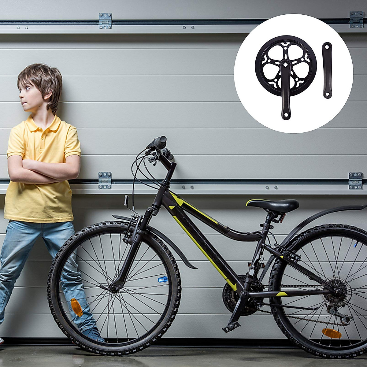 BESPORTBLE Single Crankset MTB Crankset 52T 170mm Crank Arm Mountain Bike Crankset for Single Bike, Road Bicycle, Fixed Gear