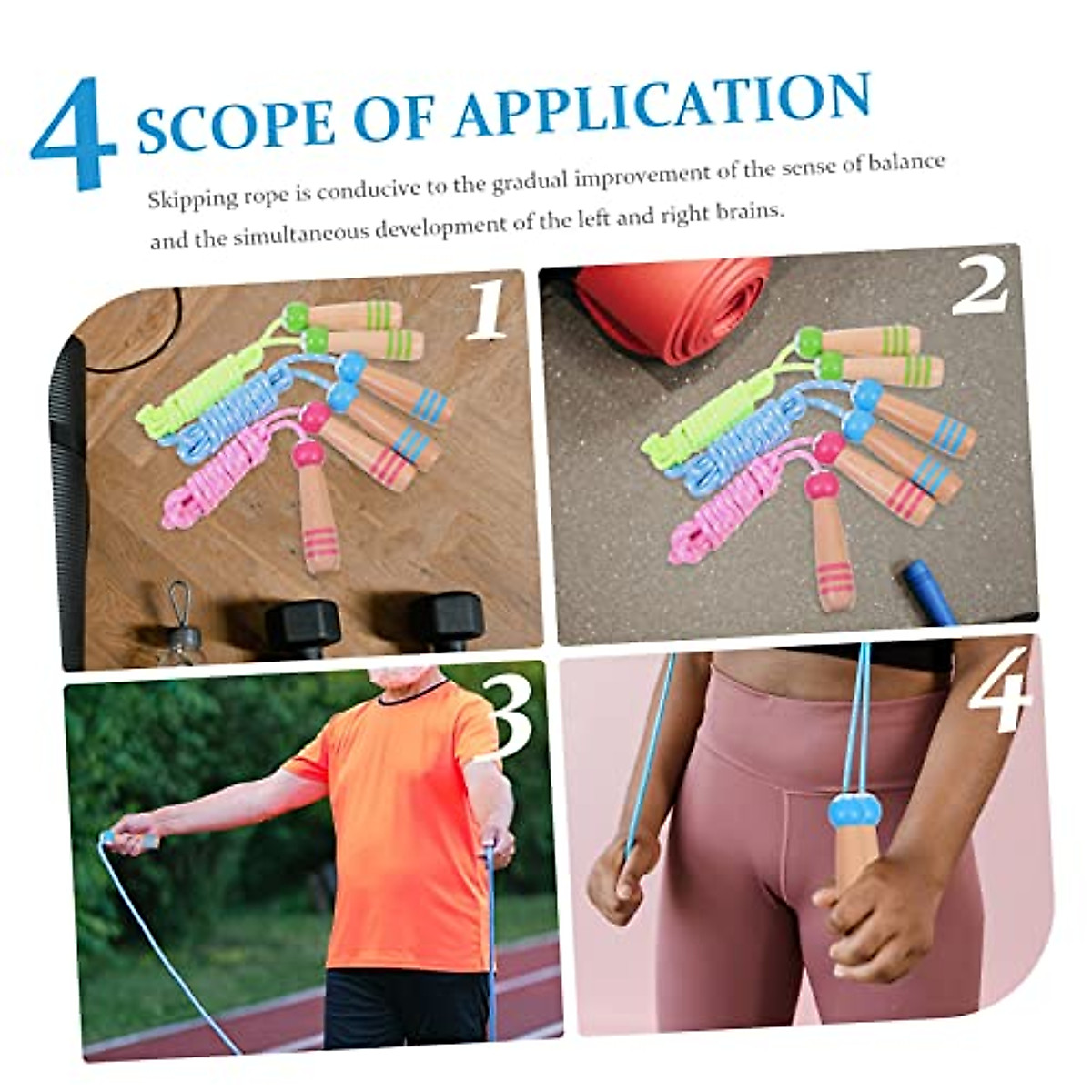 BESPORTBLE 6 pcs adjustable skipping rope exercise jump rope skipits for kids jump rope for fitness Workout Fitness Jump Rope children s skipping rope Jump Ropes for Kids Exercise Equipment