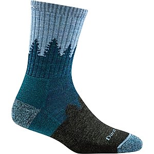 Darn Tough Women's Treeline Micro Crew Midweight with Cushion Hiking Sock (Style 1971) - Blue, Medium