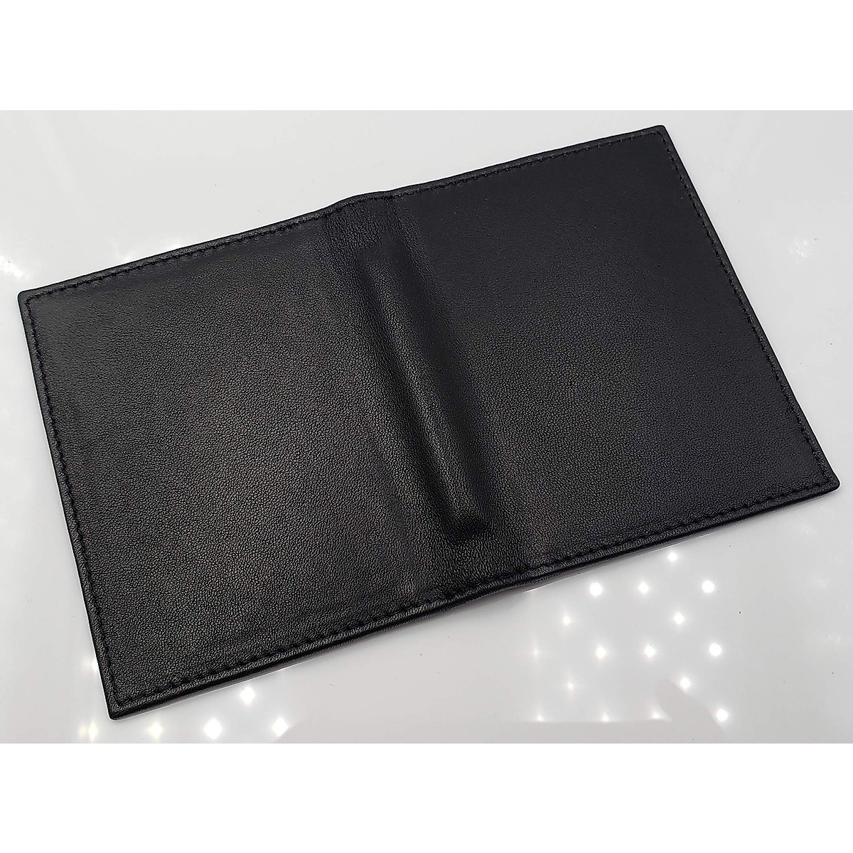 AG Wallets 2 ID Leather Bifold License Holder (Black)