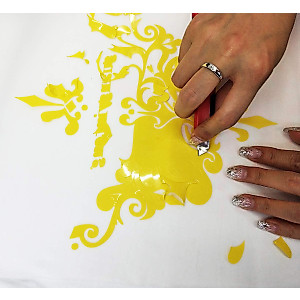 guangyintong Heat Transfer Vinyl Yellow HTV Rolls, 12" x 10ft Yellow Iron on Vinyl for T-Shirts, Matte Surface Yellow HTV Vinyl for All Cutter Machine Easy to Cut & Weed for Heat Vinyl DIY Design