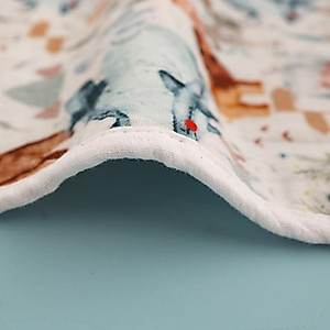 vuminbox 5-Packs Muslin Burp Cloths 100% Cotton Muslin Large Super Soft Absorbent Stylish Baby Burp Cloths for Boys and Girls