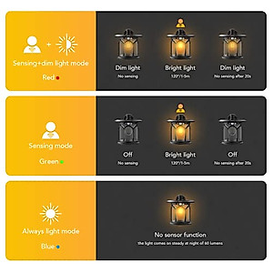 Solar Wall Lights Outdoor 2 Pack, AGPTEK Motion Sensor Solar Lights with 3 Lighting Modes, Dusk to Dawn Wall Lanterns Waterproof Solar Lantern Sconce Lights for Patio, Porch, Garage, Barn, Garden