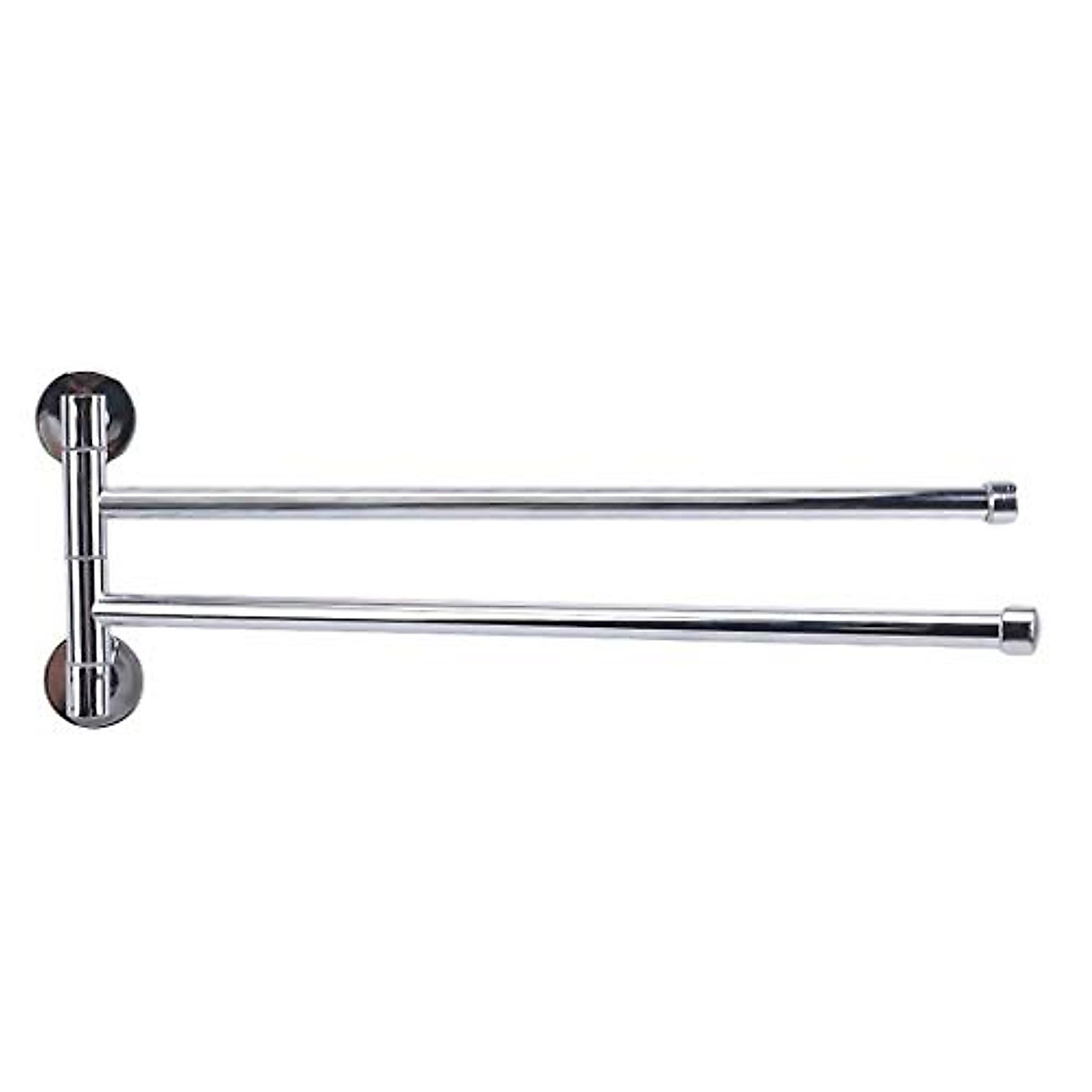 LIRUXUN Stainless Steel Brushed Towel Rack， Bathroom Towel Bars Swivel Towel Rail， 2 Arm Wall Mounted Hand Towel Rack Holder
