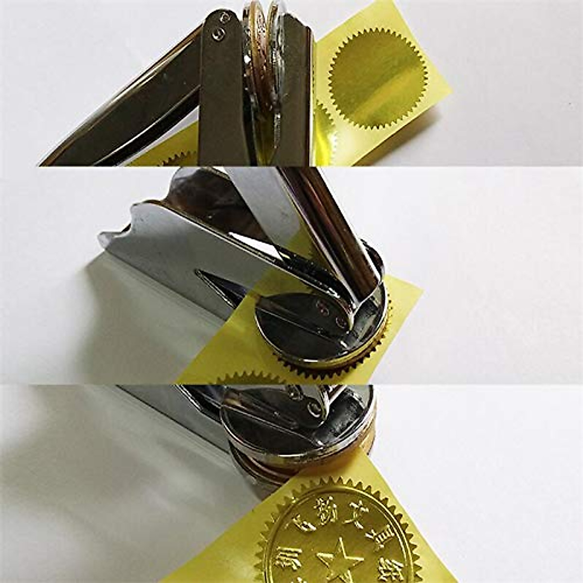 100pcs 1 3/4" Self-Adhesive Gold Embossed Foil Blank Certificate Sealing Stickers - Perfect for Invitations, Notary Seals, Corporate Seals, Personalized Monogram Emboss (Gold)