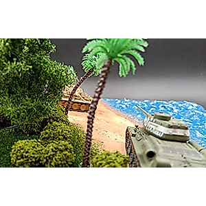 40 Pcs Bush Trees Miniature Vegetation Groups Shrubs Railway Artificial Grass for Model Train Railroad Scenery Sand Table Military Model War Gaming Terrain