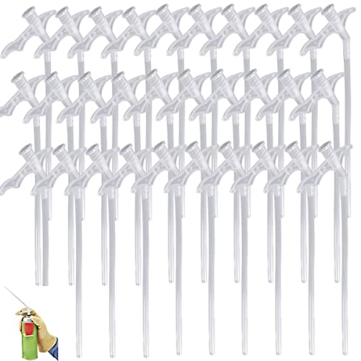 30 Pieces Spray Foam Tubes Nozzle Tips Gap Filling Foam Spray Replacement Tube Trigger and Tube Assembly