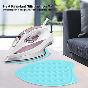 HERCHR Silicone Ironing Rest Pad, Large Portable Ironing Mat Iron Accessories for Ironing Board, Sewing, Curling Irons, Flat Irons, Straightener(Green)