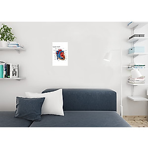 Human Heart Diagram Anatomy Diagram Educational Chart Cool Wall Art Print Poster 12x18