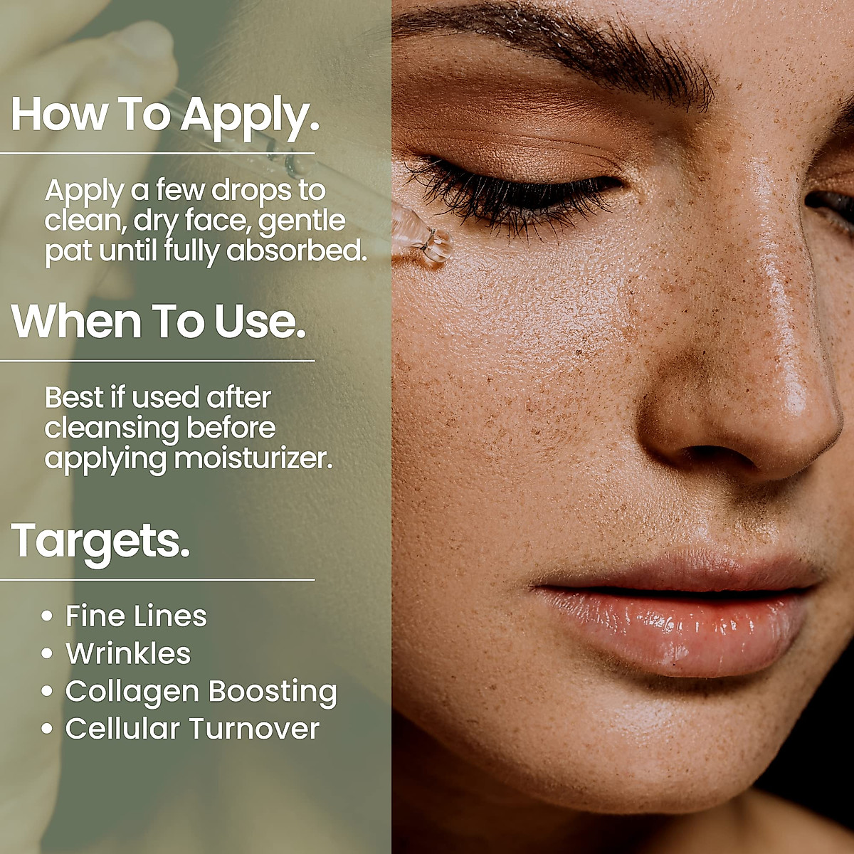 Collagen Serum For Face by Natural Outcome Skin Care - Ultra Impact Marine Collagen Peptides Serum for Face - Facial Moisturizer Anti Aging Serum Gel for Firming, Lifting and Reducing Wrinkles, 1 oz