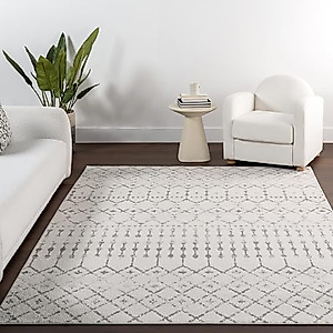 nuLOOM 3x5 Moroccan Blythe Area Rug, Grey, Faded Bohemian Design, Stain Resistant, For Bedroom, Dining Room, Living Room, Hallway, Office, Kitchen, Entryway