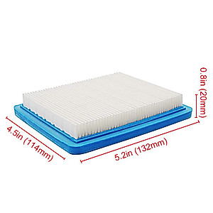 LOCOPOW 2 Pack Air Filter 491588S & Pre Filter Replacement for Briggs and Stratton 491588 399959 4915885 625e 675ex 725ex, John Deere LG491588JD, Troy-Bilt TB110 TB130 TB230 TB320 Lawn Mower