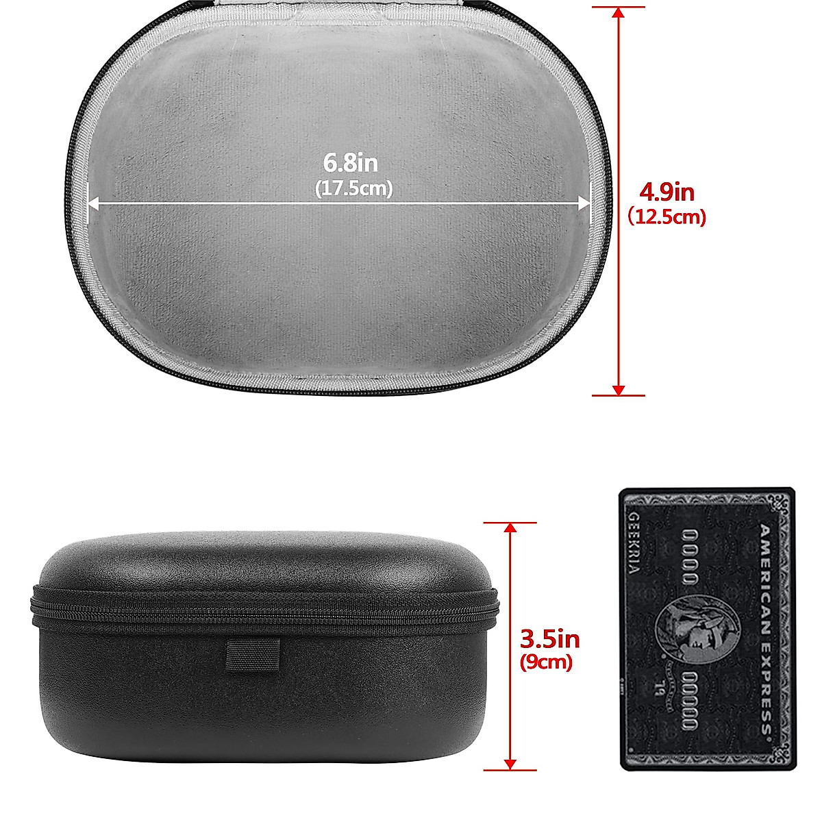 Geekria PRO Rugged Headphones Case Compatible with Sennheiser PXC 550-II, Momentum 3, HD 450BT, HD 400S, Hard Shell, Durable, Multi-Layer Protection Travel Carrying Bag (Black)