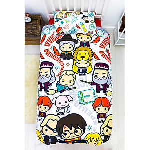 Harry Potter Duvet Cover Scene Design | Reversible 2 Sided Bedding Duvet Cover, Official Merchandise Pillow Case (Single