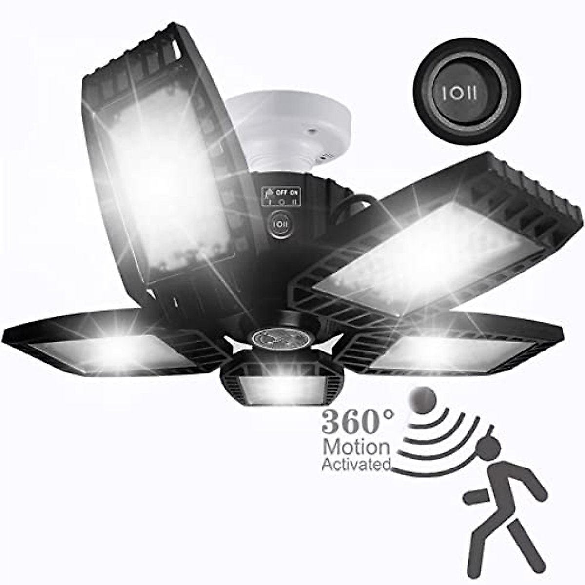 CODAFUL Motion Sensor LED Garage Light with Motion Sensor 150W 15000lm Super Bright Shop Light, Motion Activated led Store Light, Suitable for Garage, Workshop and Basement.
