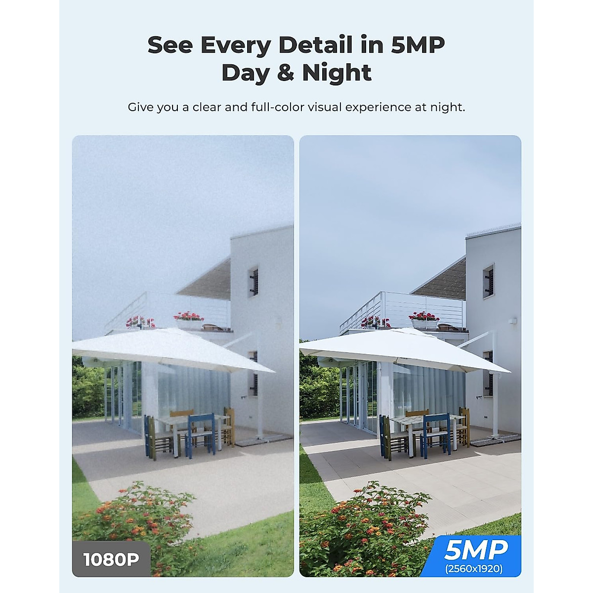 REOLINK 5MP Wireless Security Camera Outdoor with Person/Vehicle Detection, 360° Pan-Tilt View Solar/Battery Operated CCTV Camera, 128GB Storage, Time Lapse, 2-Way Audio, Smart Detection, Argus PT-5MP