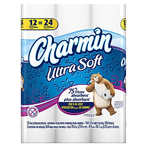 Charmin Ultra Soft Double Roll Toilet Paper, 12 Count