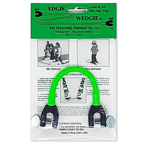 Edgie Wedgie - The Original Kids Ski Tip Connector (Green)
