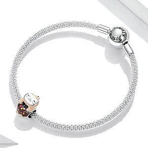 Junyi Jewelry 925 Sterling Silver Donut Charm Pig Charm Owl Charm Mouse Charm Bear Charm Bee Charm Panda Charm Cat Charm for Pandora Charm Bracelet (Sloth)