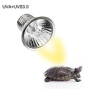 XJhoma Reptiles Habitat Sun Heat Lamp Bulb UVA/UVB Used on E27 Lamp Light Base(Not Included) [Power:50W, Voltage:220V, 4PCS]