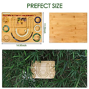 Enrichoice New Bamboo Combo Beading Board for Jewelry Bracelet Making and Other Jewelry Necklaces Design Beading Mats Trays