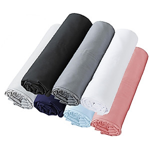 WhatsBedding Body Pillow Cover Cotton Fabric, Long Pillowcase Breathable & Skin-Friendly, Envelope Closure - Grey (21x54 inch)