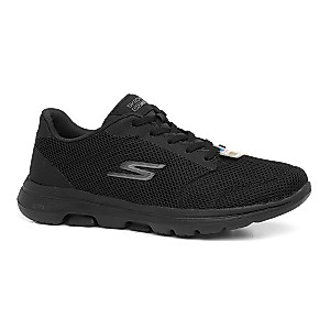 Skechers womens Go Walk 5 - Lucky Sneaker, Black, 8.5 US