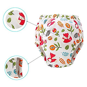 Potty Training Pants for Boys Girls, Learning Designs Training Underwear Pants (8 Packs, 2-4T, Red)