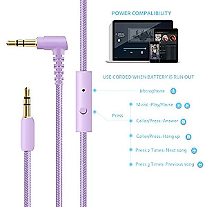 2 Packs Riwbox WT-7S Kids Headphones Wireless, Foldable Stereo Bluetooth Headset with Mic Compatible with PC/Laptop/Tablet/iPad Purple&Pink