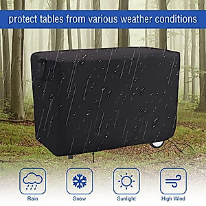 Jungda Outdoor Prep Table Cover for Royal Gourmet Double-Shelf Movable Dining Cart Table, Patio Bar Grill Cart Cover Pizza Oven Table Cover - 40 x 24 x 32 Inch