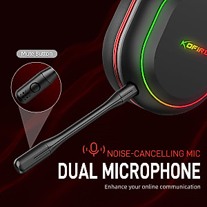 KOFIRE UG-05 Wireless Gaming Headset for PS5, PS4, Nintendo Switch, PC, 2.4Ghz Ultra Low Latency Bluetooth Gaming Headphones with Removable Mic, Soft Menory Earmuffs, 3.5mm Wired for Xbox Series