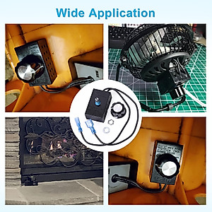 Hipoilk Full Range Rheostat Variable Speed Controller with On/Off Position, Fan Speed Control for Fireplace and Stove Blowers