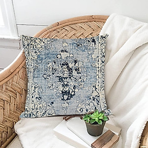 Snycler Antique Kirman Rug Print Pillow Case Square Pillowcase Soft Throw Pillow Cover 20"X 20" Home Decor for Living Room Couch Sofa Car Cushion Cover