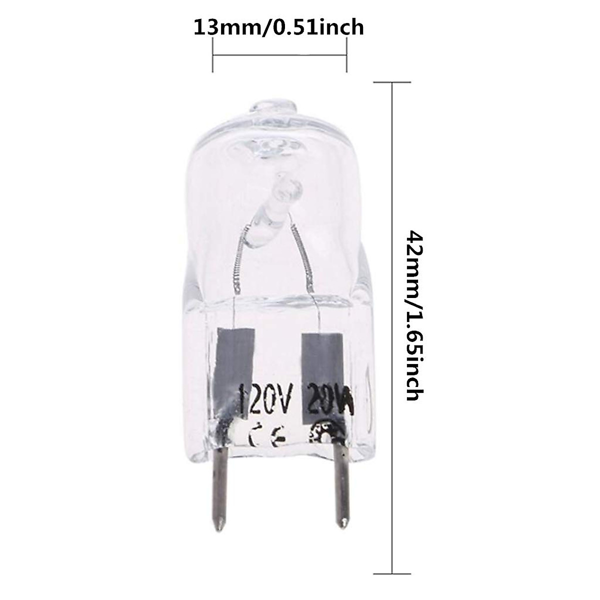 G8 Halogen Bulbs 20W G8 20Watt 120V Halogen Light Bulbs T4 JCD Type 120V Bi-Pin Base G8 Lamp for Under Cabinet Puck Lighting Replacement,Clear Lens,Warm White,2700K,10 Pack