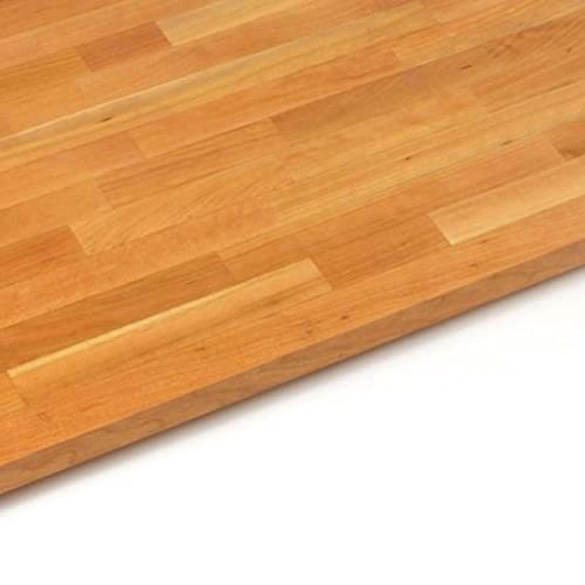 John Boos CHYKCT-BL3025-O Finger Jointed Cherry Wood Rails Kitchen Island Butcher Block Cutting Board Counter Top with Oil Finish, 30" x 25" x 1.5"