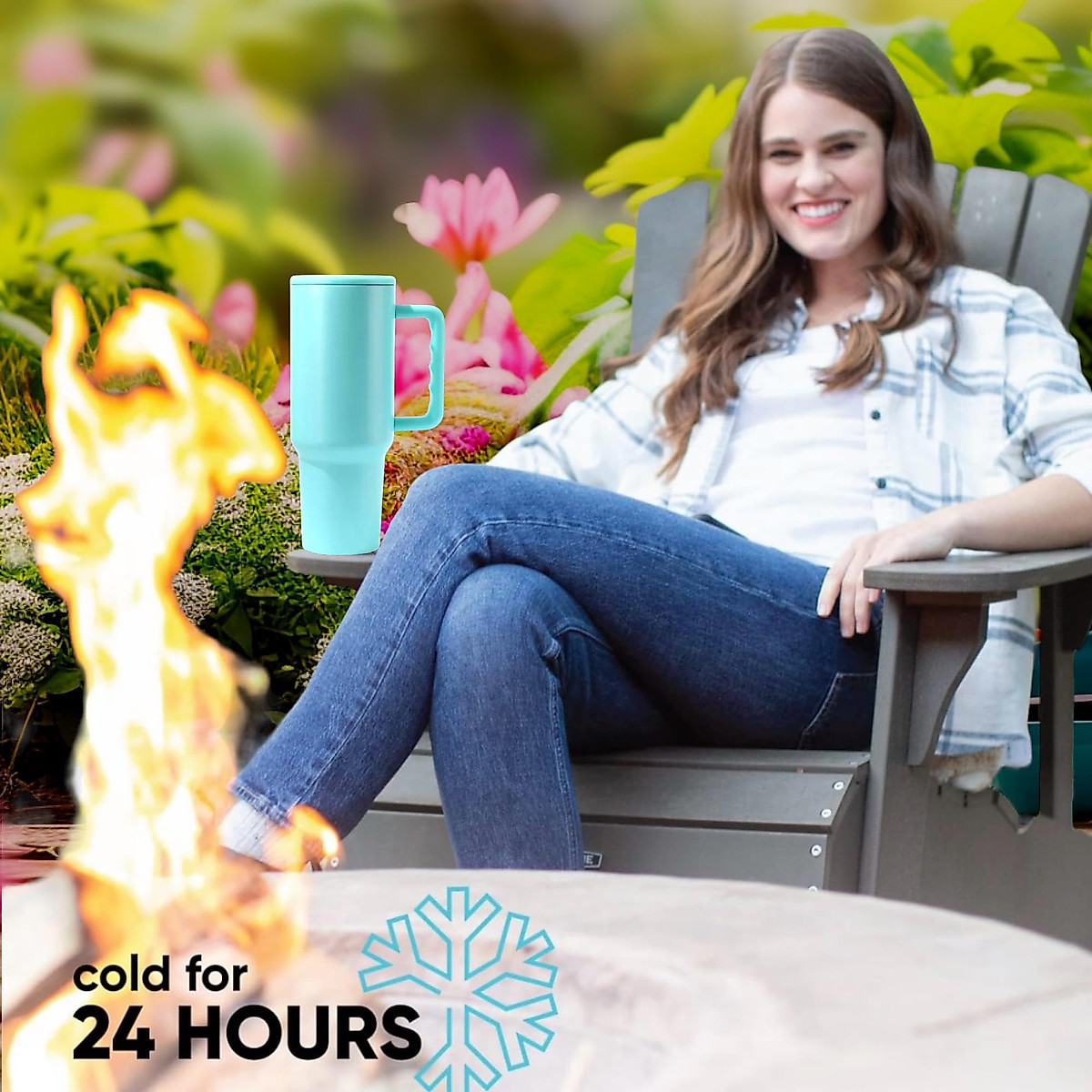 Kiki New York Tumbler with lid (Aqua Green)